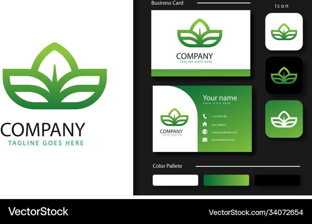 Leaf logo design inspiration Royalty Free Vector Image