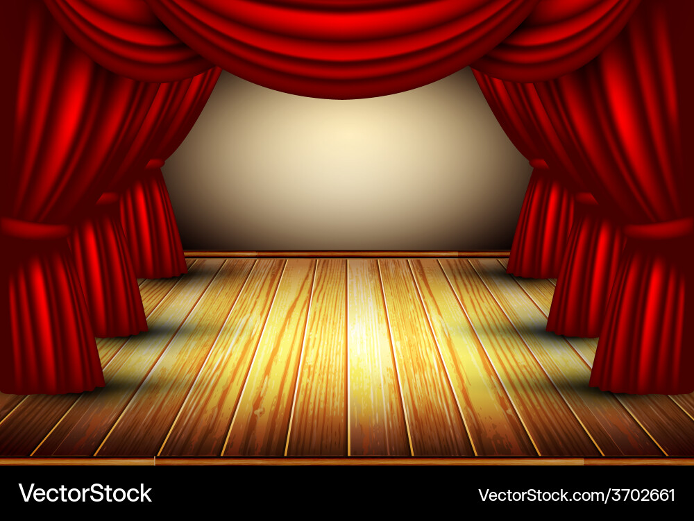 Old stage design Royalty Free Vector Image - VectorStock