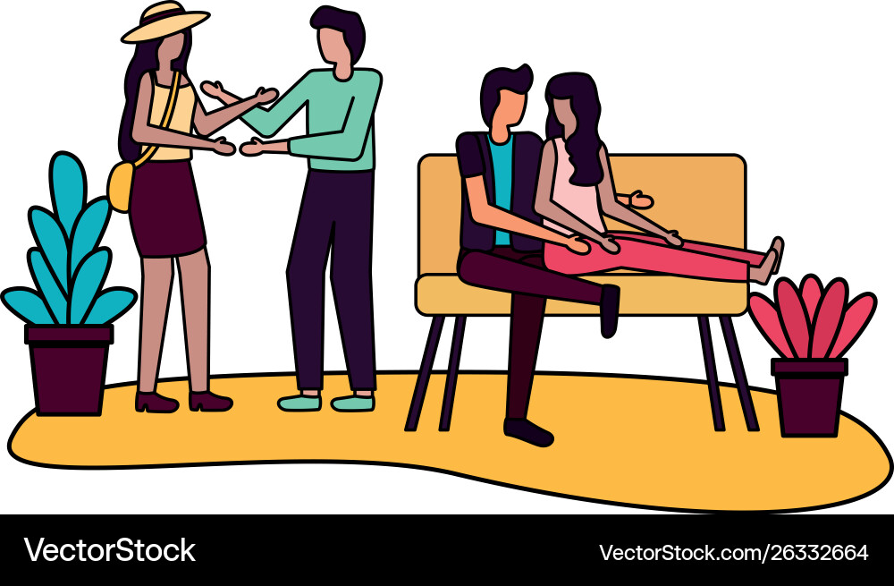 Couple romantic love flat design Royalty Free Vector Image