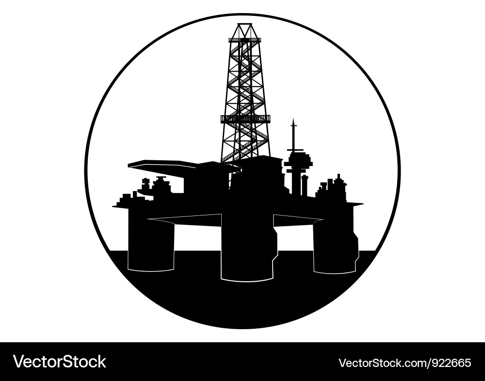 Oil drilling rig Royalty Free Vector Image - VectorStock