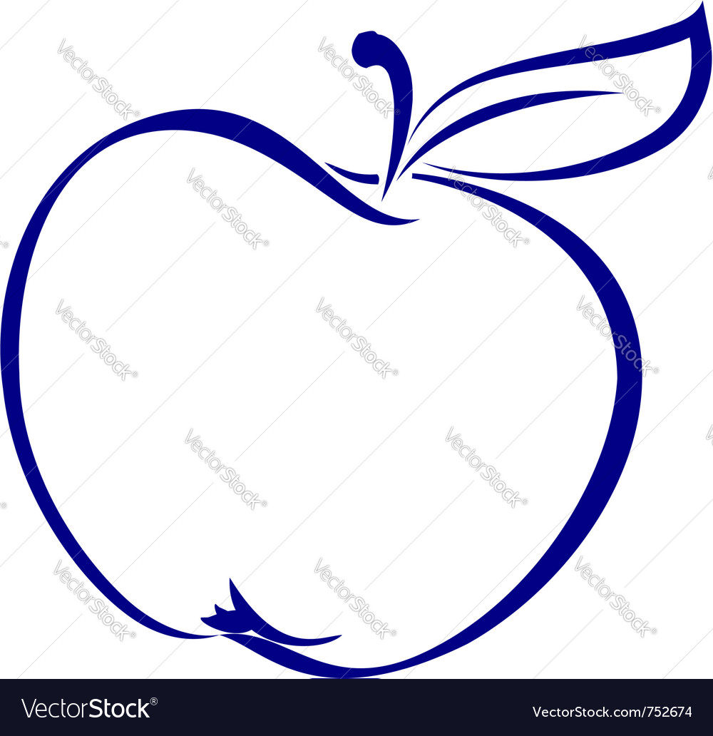 Apple shape Royalty Free Vector Image - VectorStock