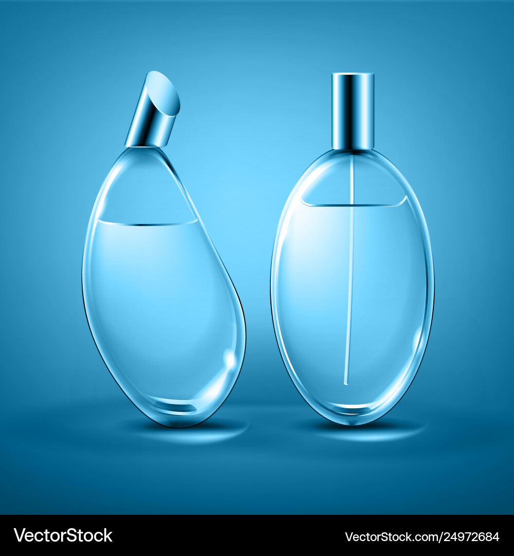 Perfume bottles different forms isolated Vector Image