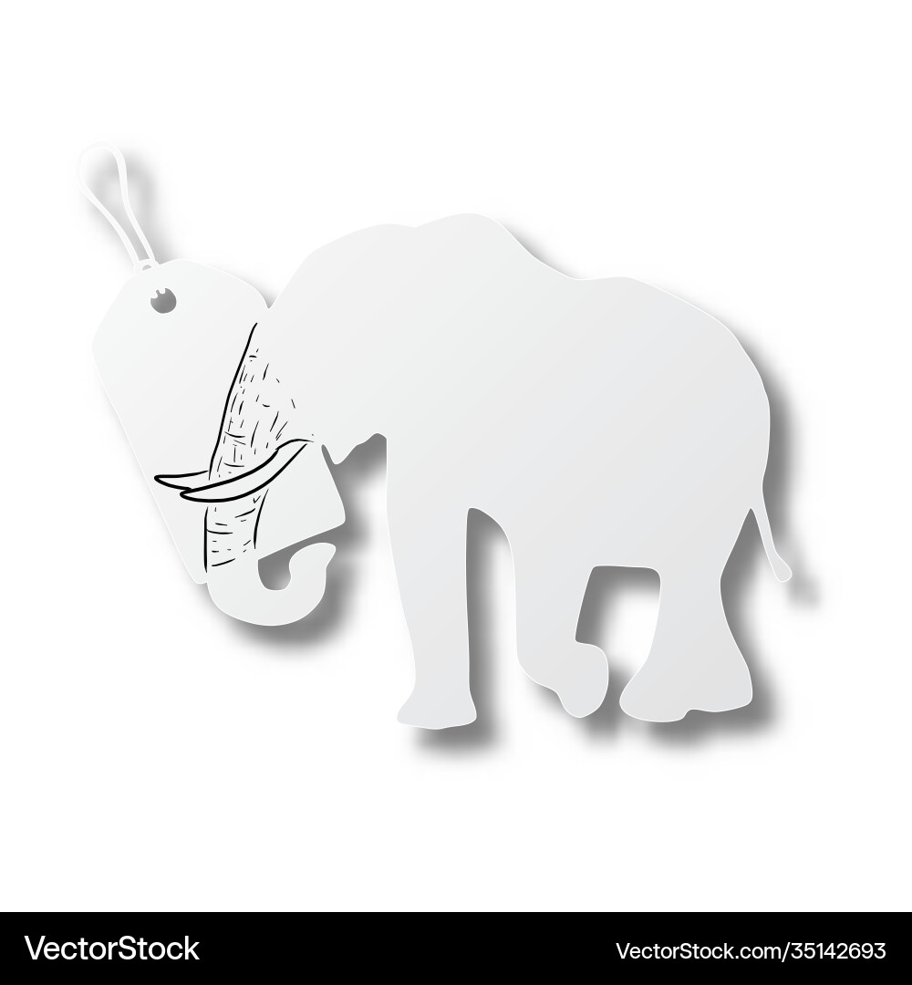 Black line hand drawn ivory Royalty Free Vector Image
