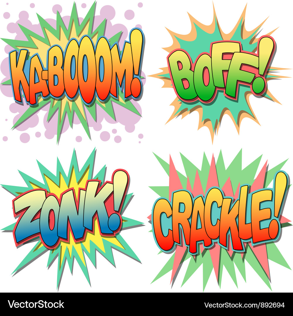Comic Book Exclamations Royalty Free Vector Image