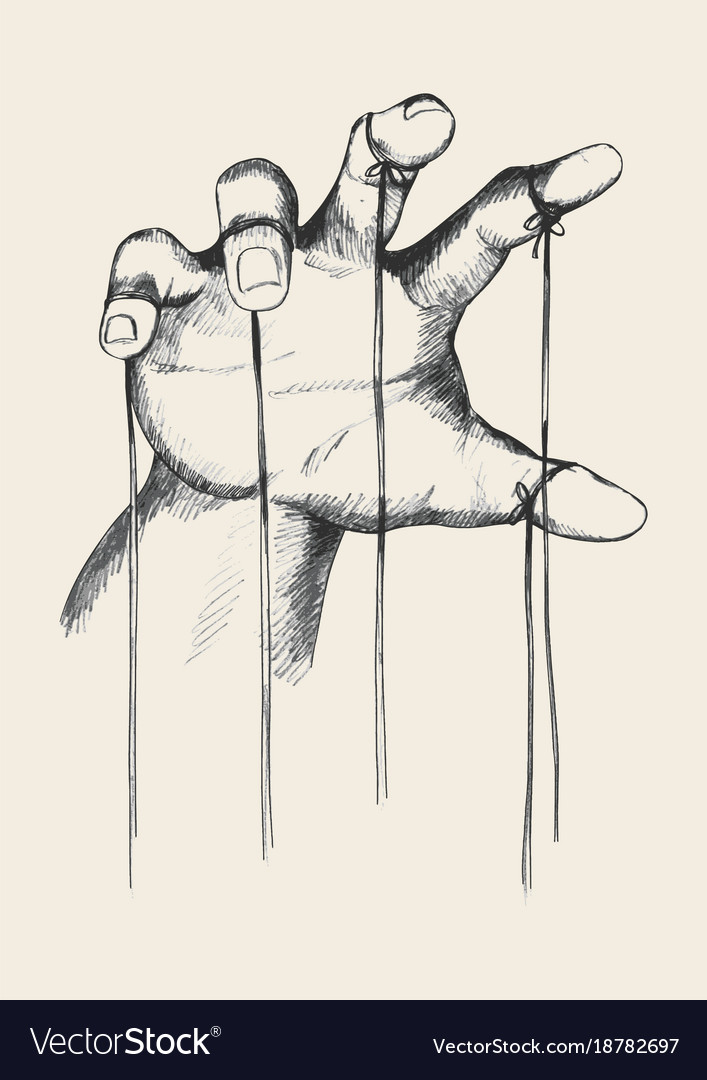 Puppet master Royalty Free Vector Image - VectorStock