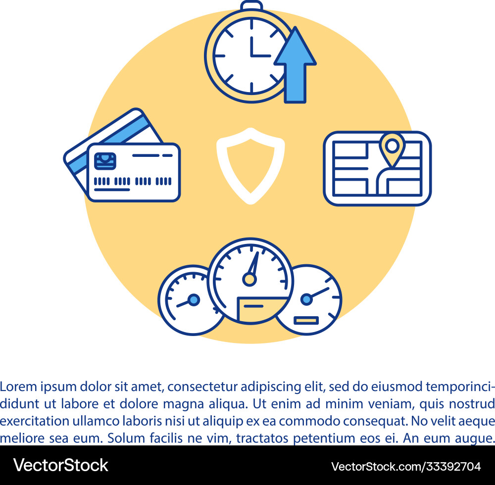 Toll road violation concept icon with text Vector Image