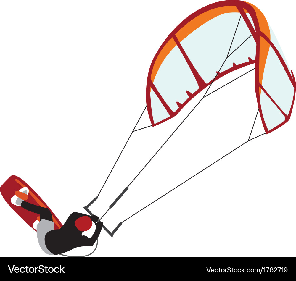 Kitesurfing Royalty Free Vector Image - VectorStock