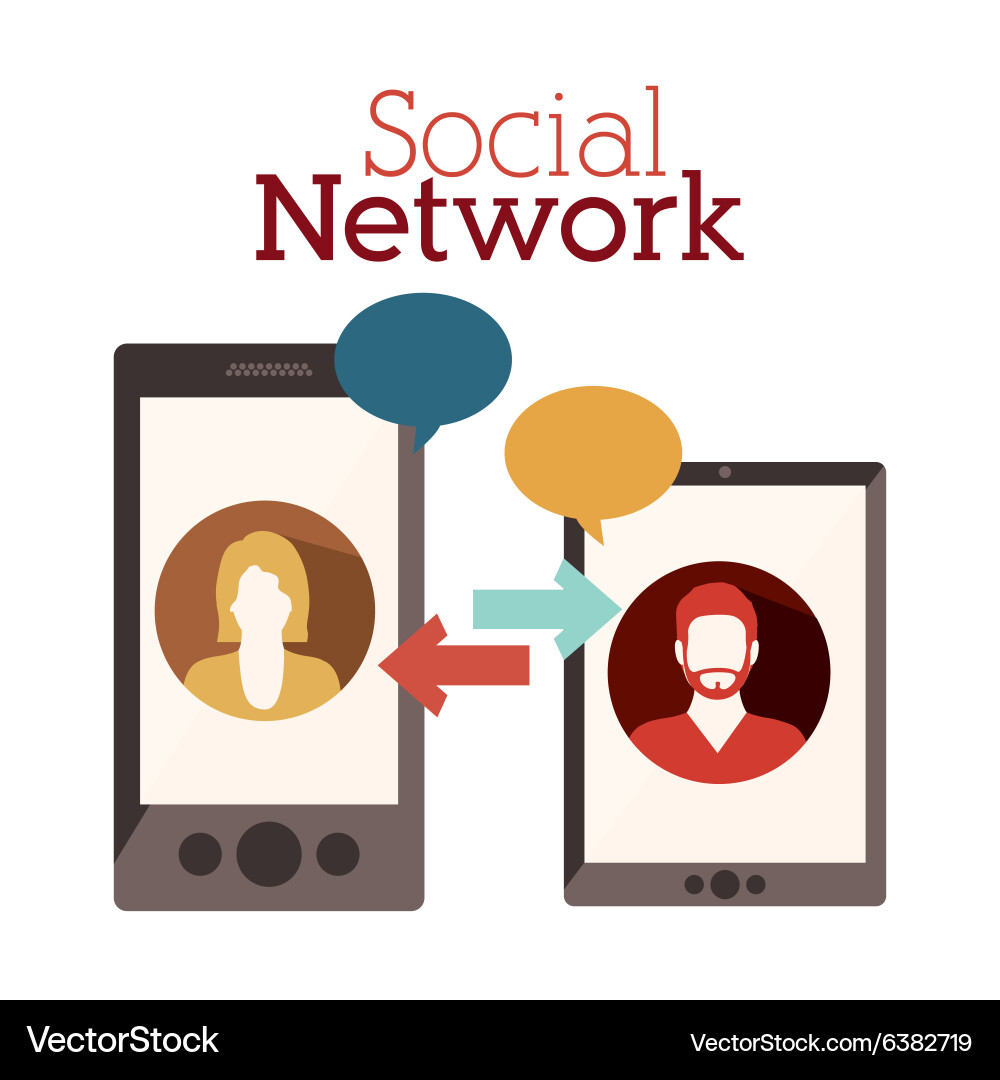 Social network design Royalty Free Vector Image