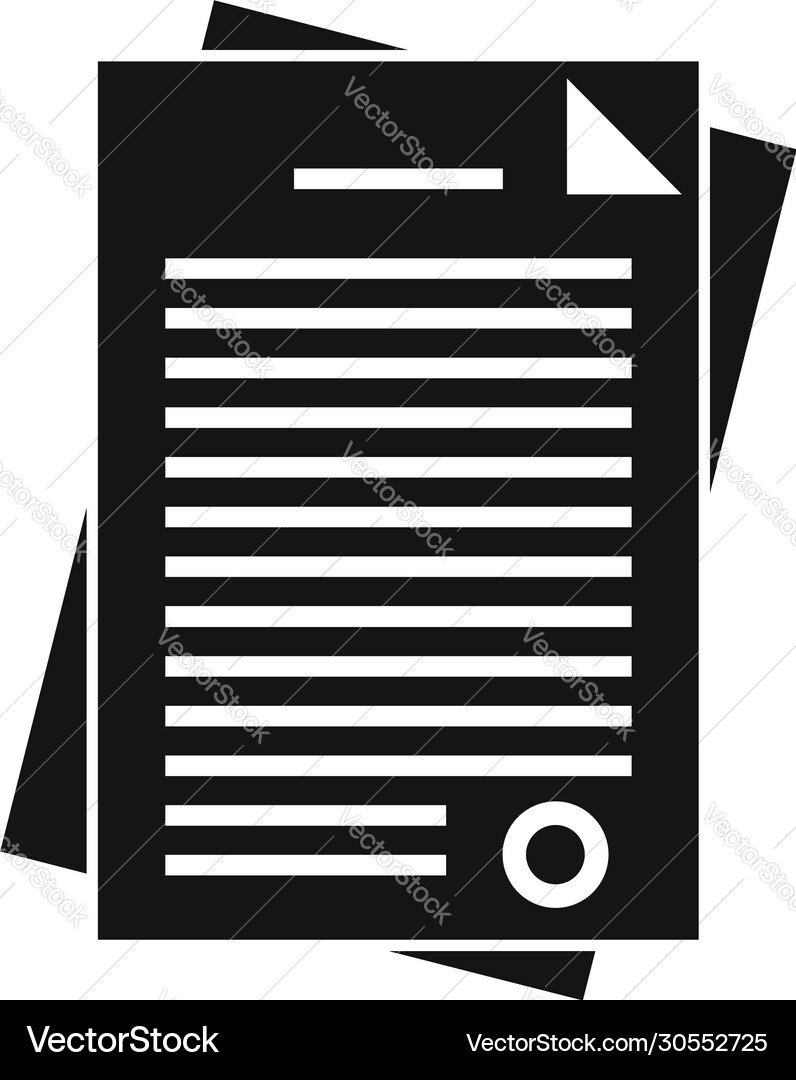 Police documents icon simple style Royalty Free Vector Image
