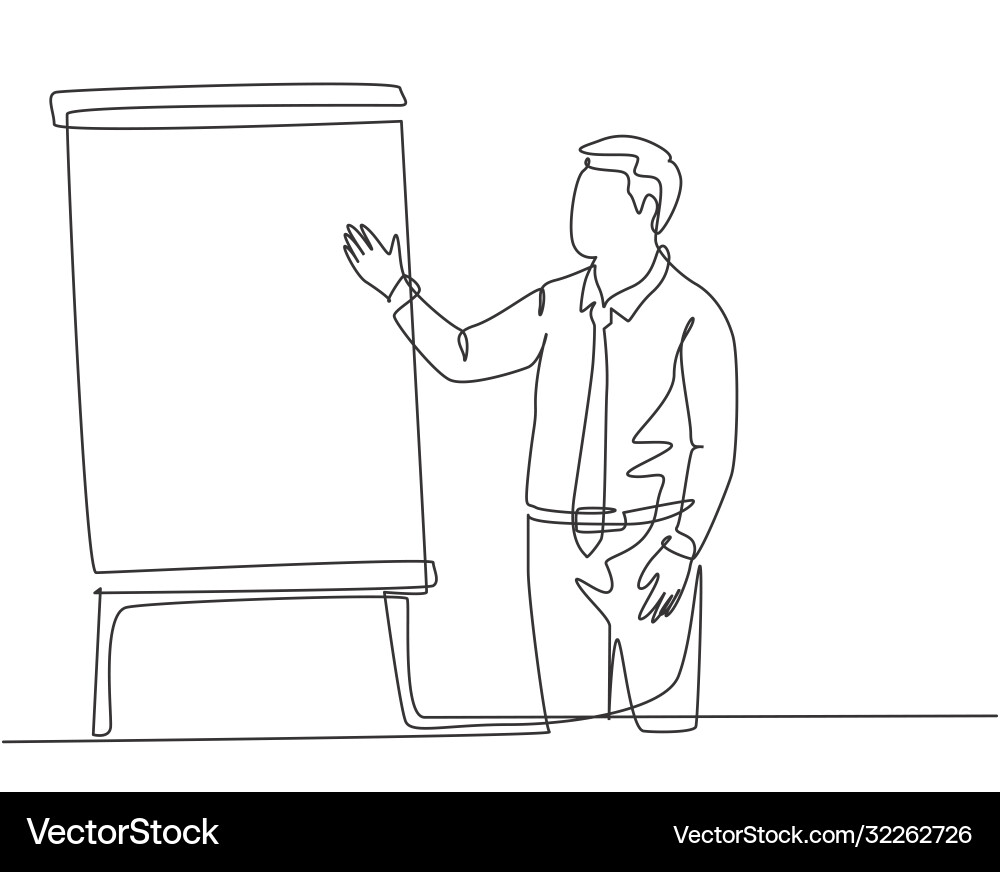 Business presentation at office concept one Vector Image
