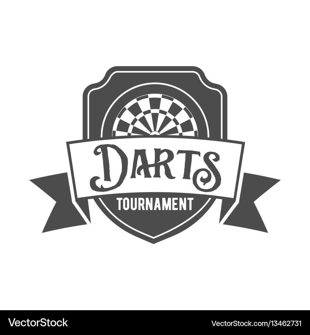 Darts label badge log Royalty Free Vector Image