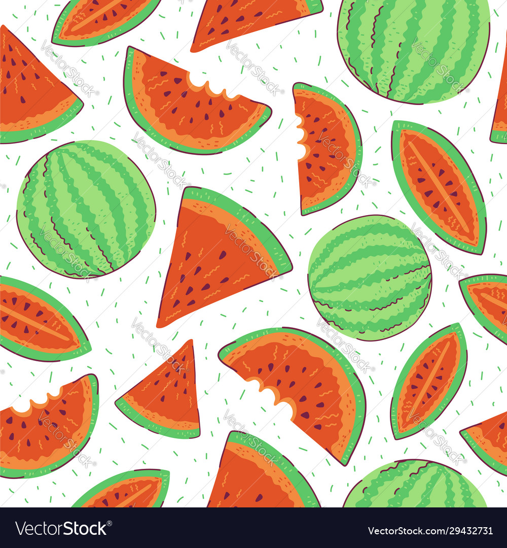 Seamless pattern watermelons slices Royalty Free Vector Seamless pattern watermelons slices Royalty Free Vector