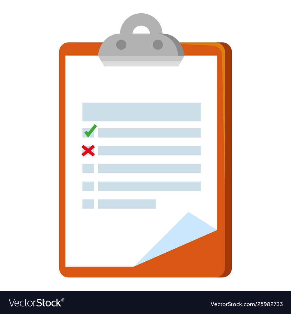 Checklist clipboard document isolated icon Vector Image