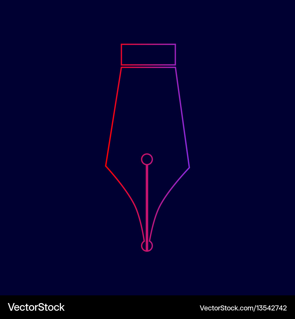 Pen sign line icon Royalty Free Vector Image - VectorStock