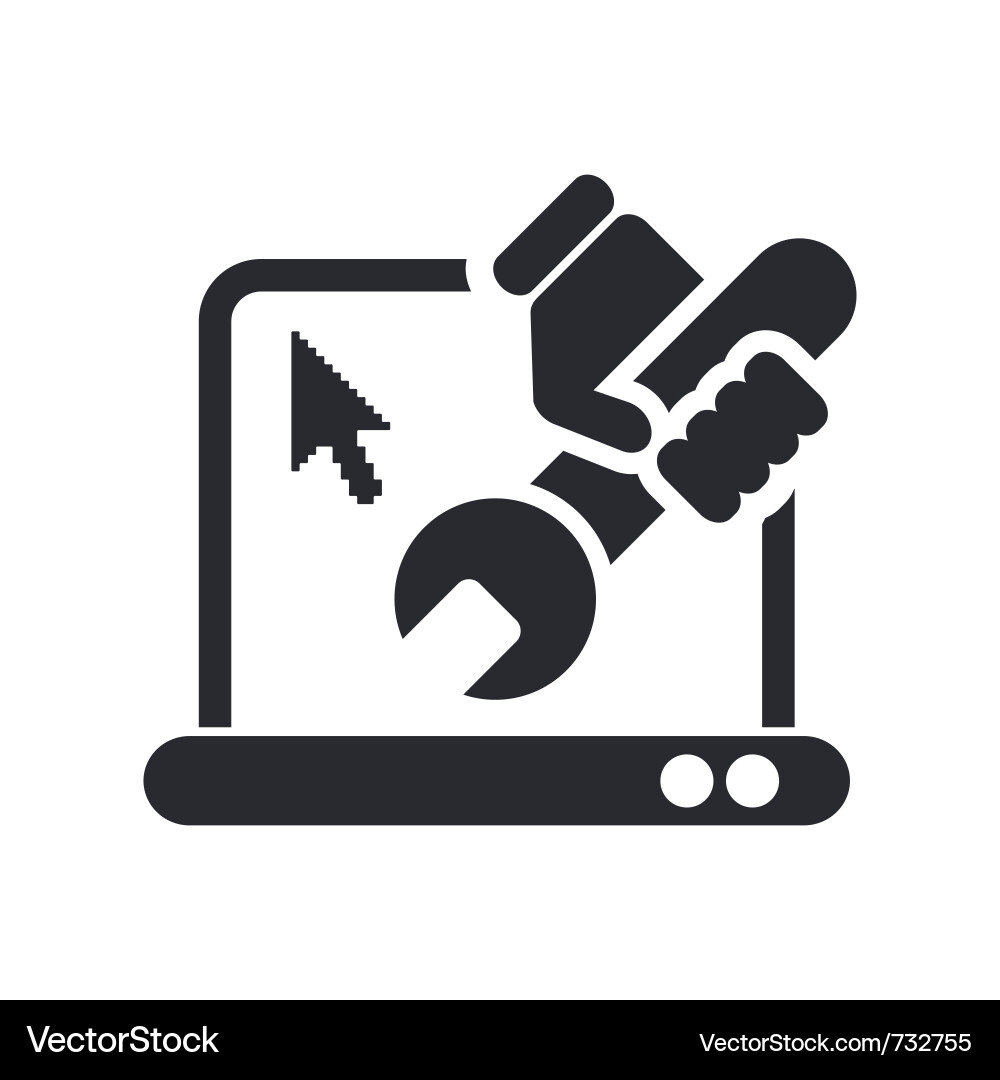 Pc repair icon Royalty Free Vector Image - VectorStock