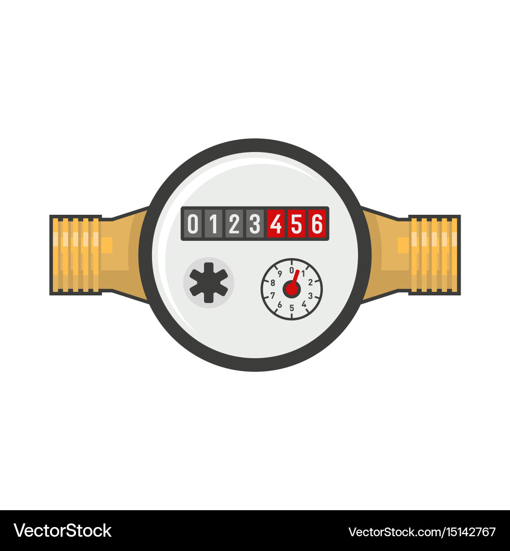 Water meter icon Royalty Free Vector Image - VectorStock