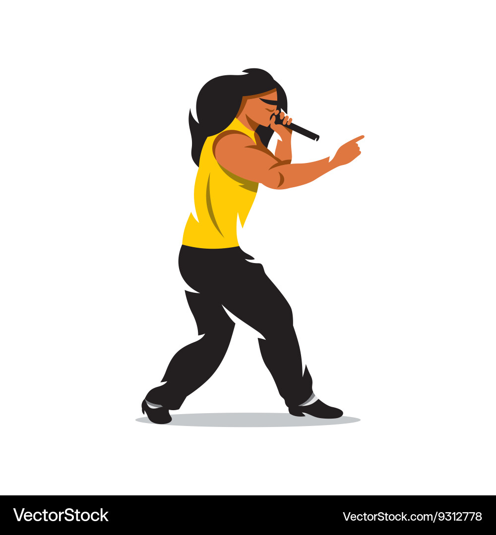 Rap Battle Boy Cartoon Royalty Free Vector Image
