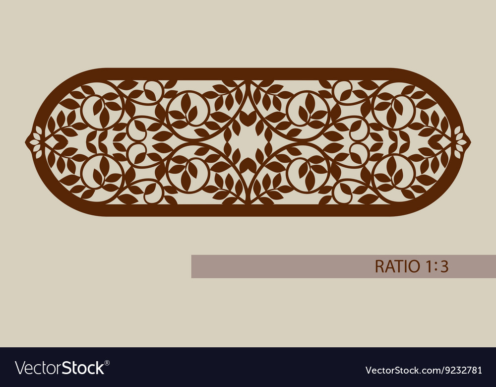 Template pattern for cutting decorative panel Vector Image