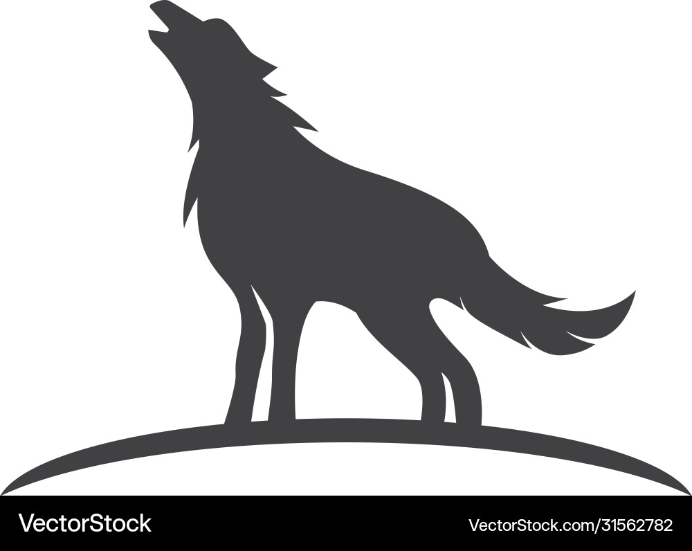 Wolf logo template Royalty Free Vector Image - VectorStock