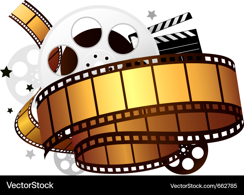 Design elements of movie theme design Royalty Free Vector
