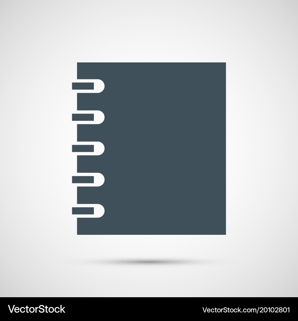 Notebok isolated on white background Royalty Free Vector