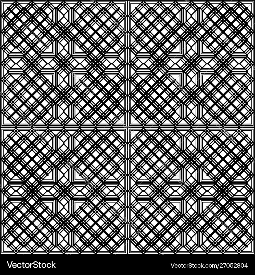 Design seamless monochrome grid pattern Royalty Free Vector