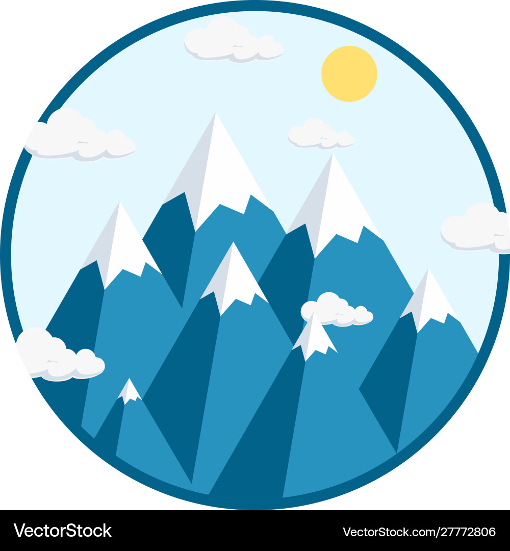 Mountain day 0003 Royalty Free Vector Image - VectorStock