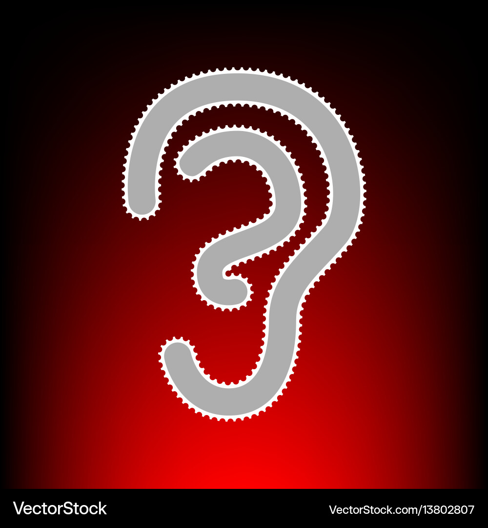 Human ear style Royalty Free Vector Image - VectorStock