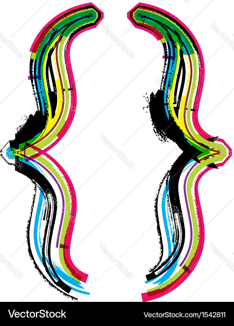 Colorful Grunge parenthesis symbol Royalty Free Vector Image
