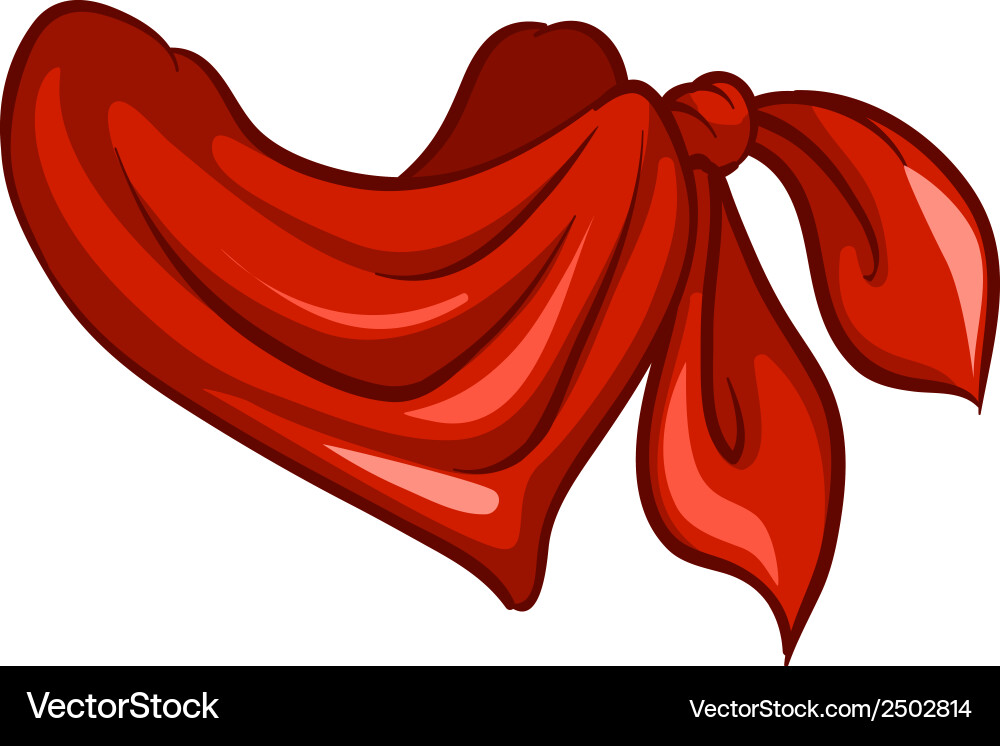 A red scarf Royalty Free Vector Image - VectorStock