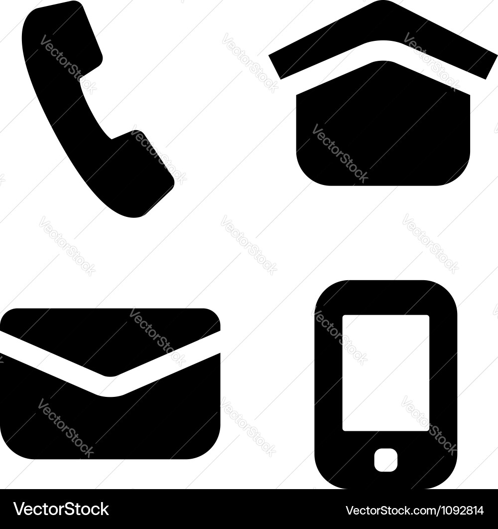 Contact information signs Royalty Free Vector Image