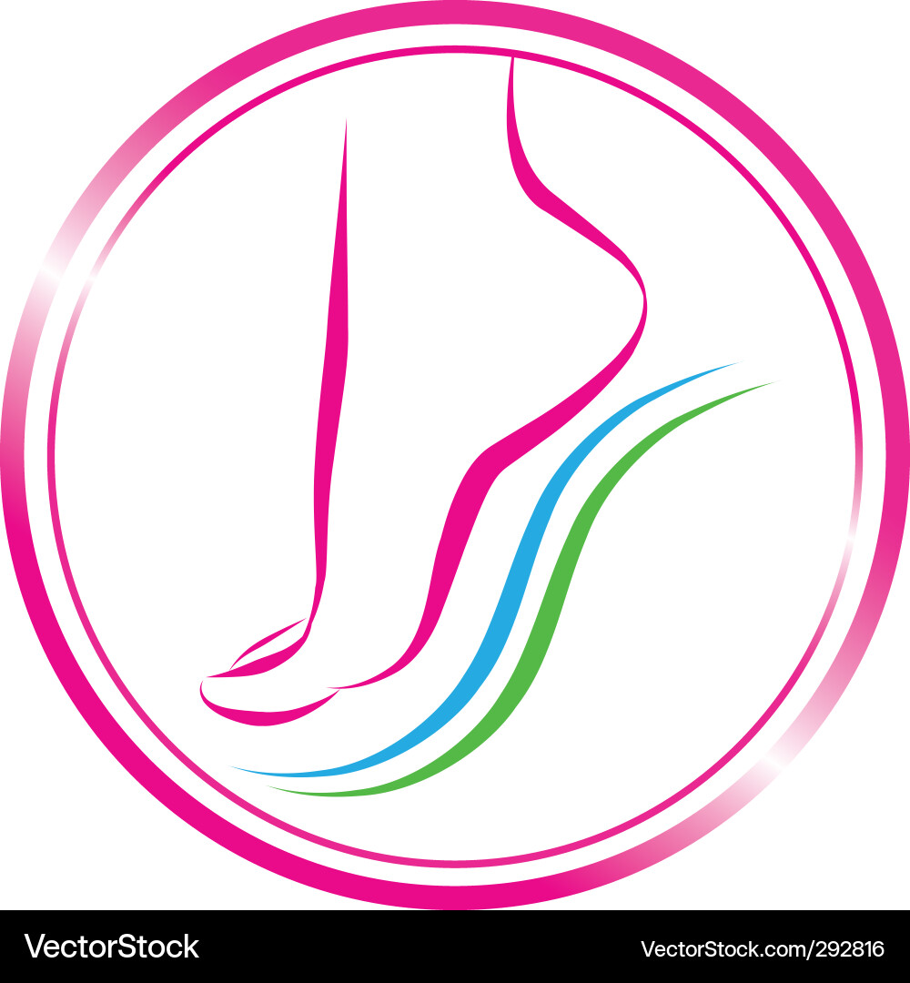 Foot symbol Royalty Free Vector Image - VectorStock