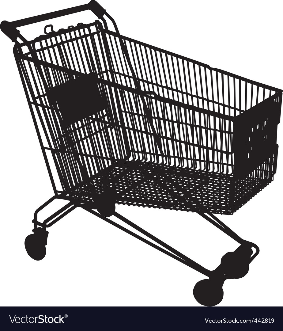 Shopping trolley Royalty Free Vector Image - VectorStock