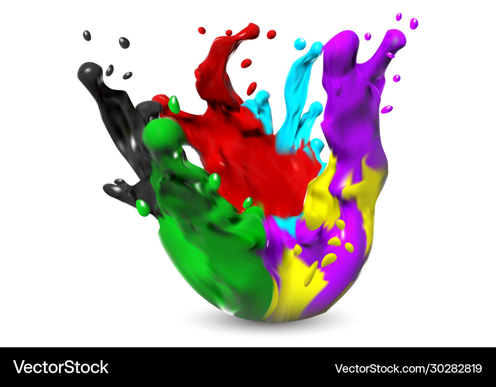 Paint splash isolated Royalty Free Vector Image