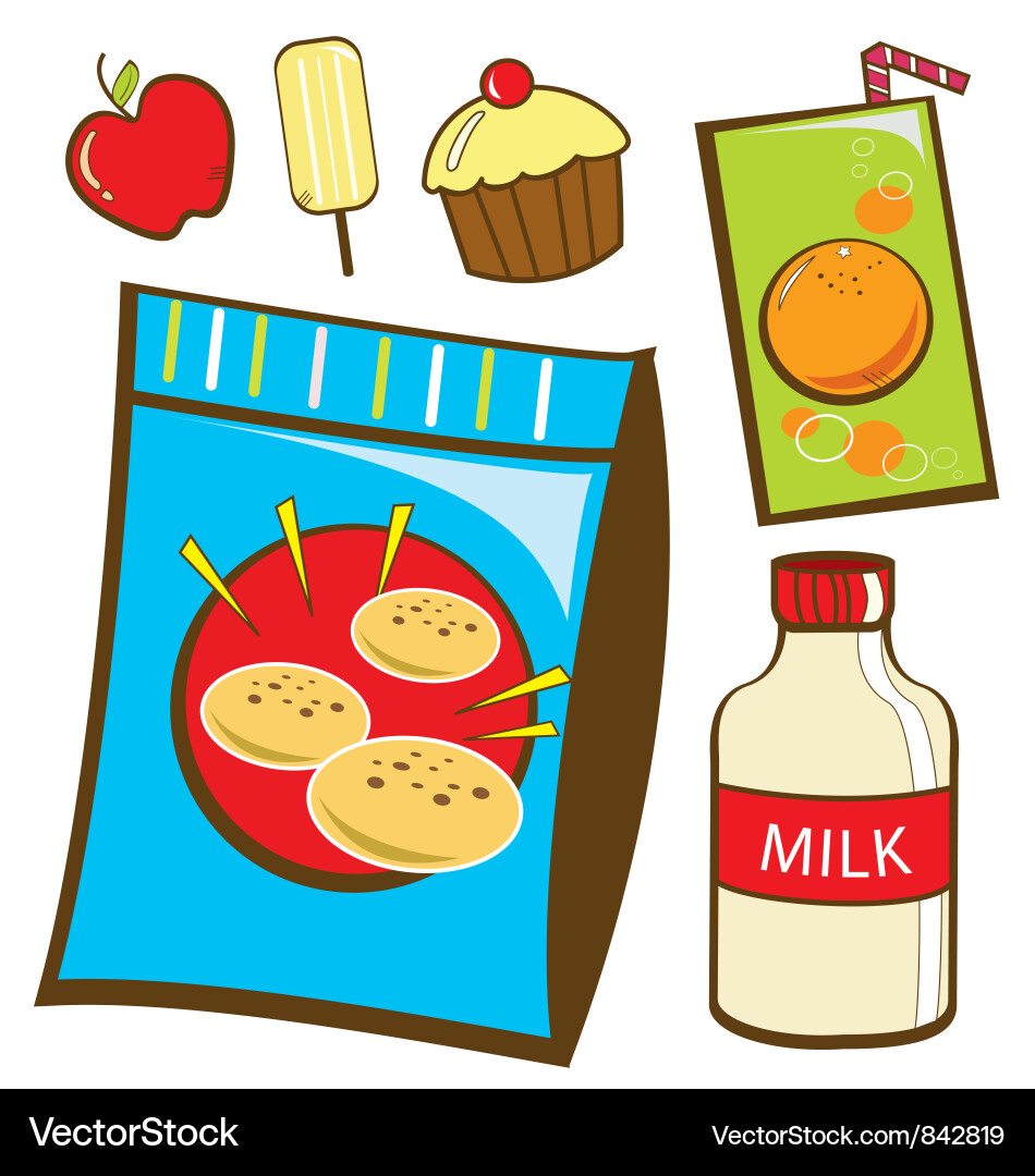 Snack Food Royalty Free Vector Image - VectorStock