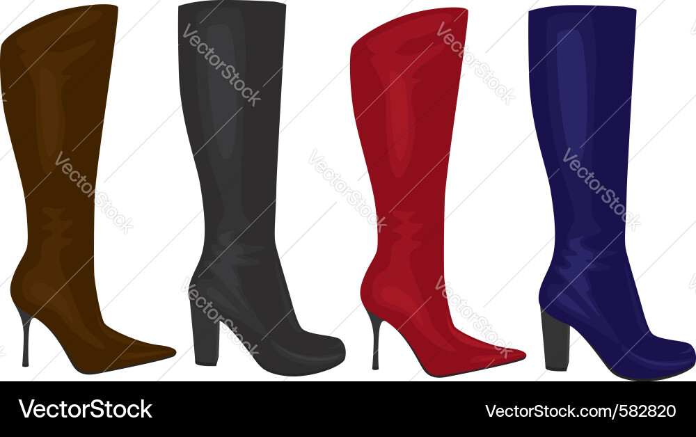 Womens boots Royalty Free Vector Image - VectorStock