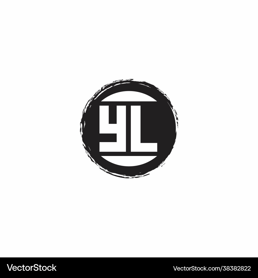 Yl logo initial letter monogram with abstract Vector Image