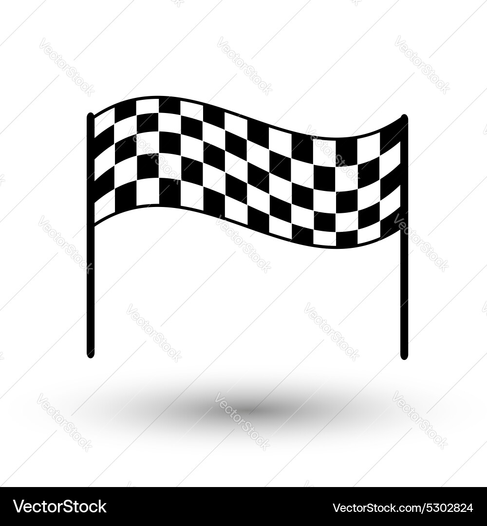 Start flag checkered flag finish flag Royalty Free Vector