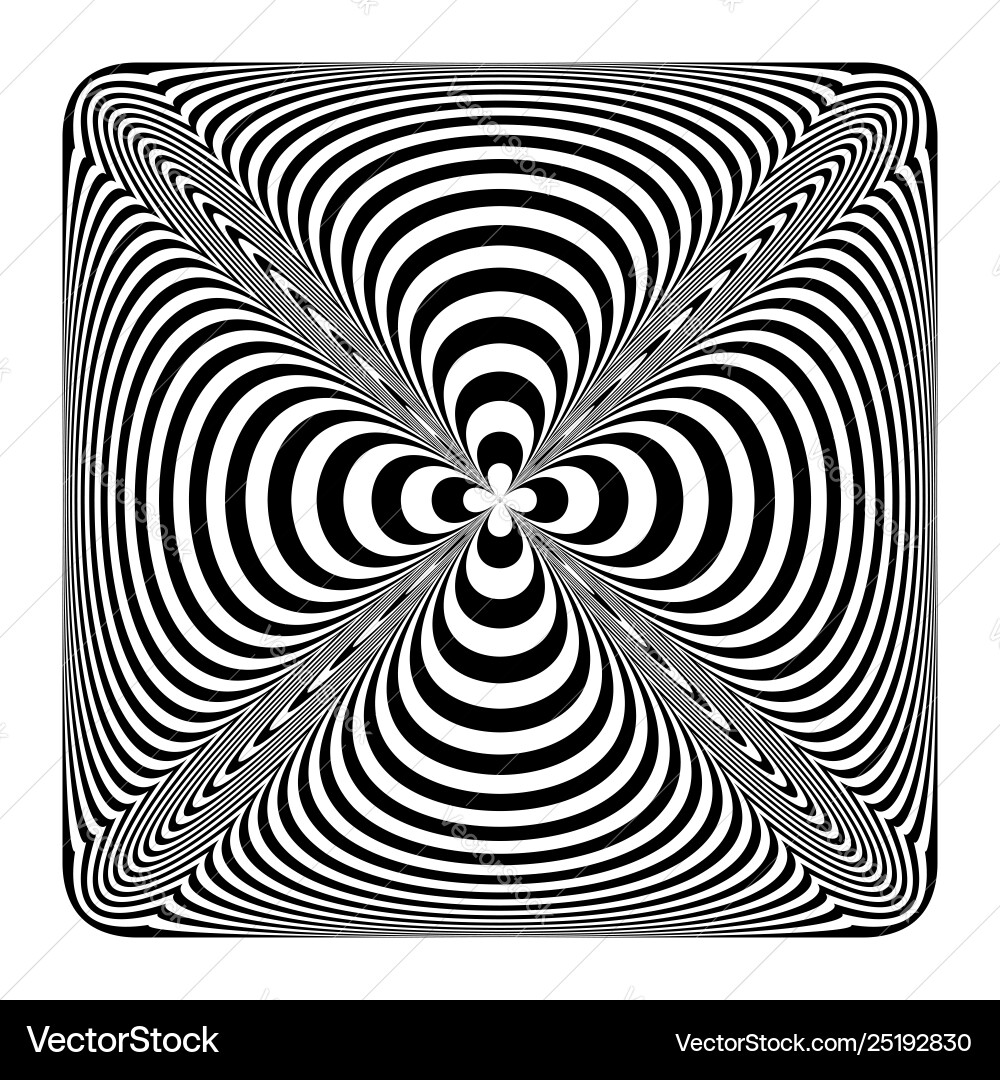 Op art geometric design Royalty Free Vector Image