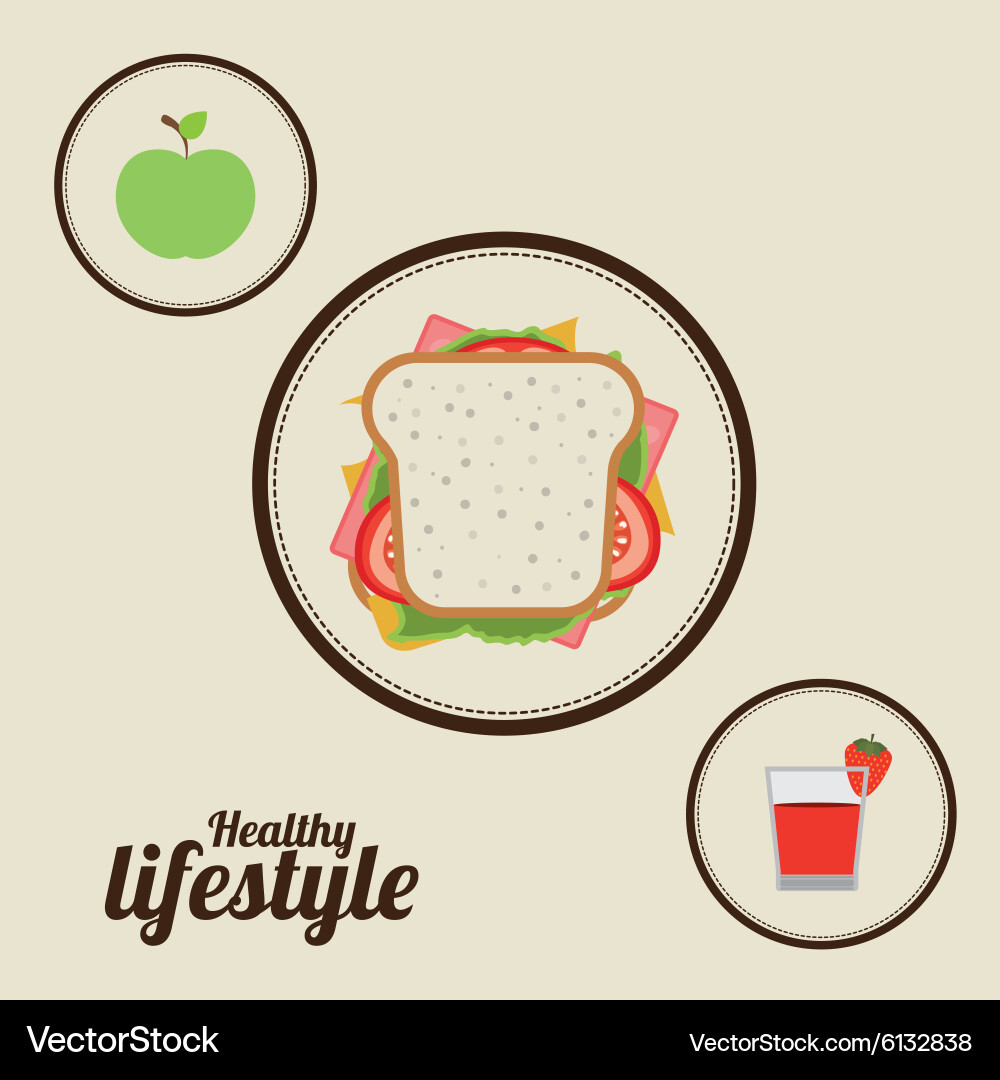 Healthy lifestyle design Royalty Free Vector Image