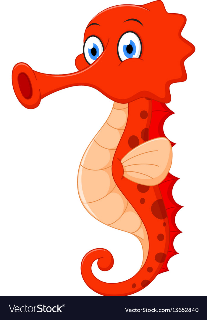 Cute seahorse cartoon Royalty Free Vector Image Cute seahorse cartoon Royalty Free Vector Image
