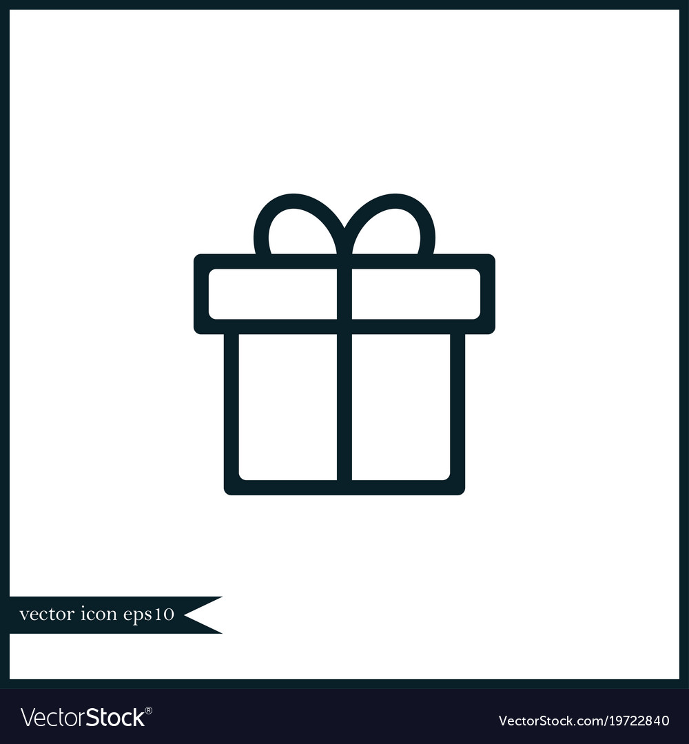 Present icon simple Royalty Free Vector Image - VectorStock