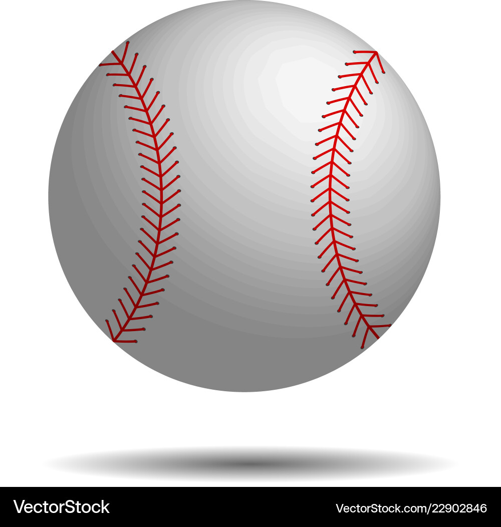 Abstract baseball image with 3d baseball Vector Image