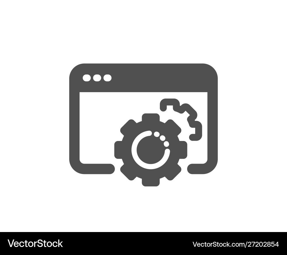 Seo gear icon web settings sign traffic Royalty Free Vector