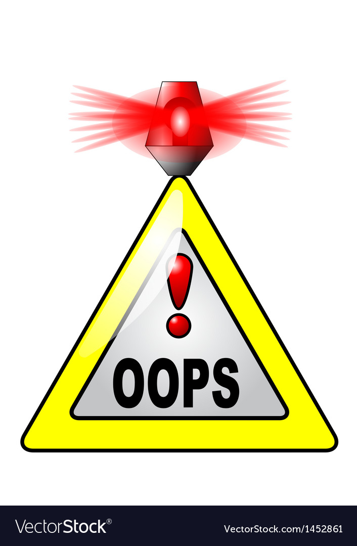 Sign oops Royalty Free Vector Image - VectorStock