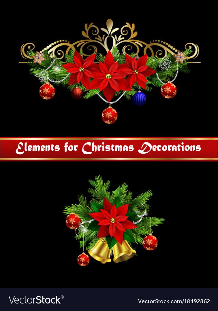Christmas elements for your designs Royalty Free Vector