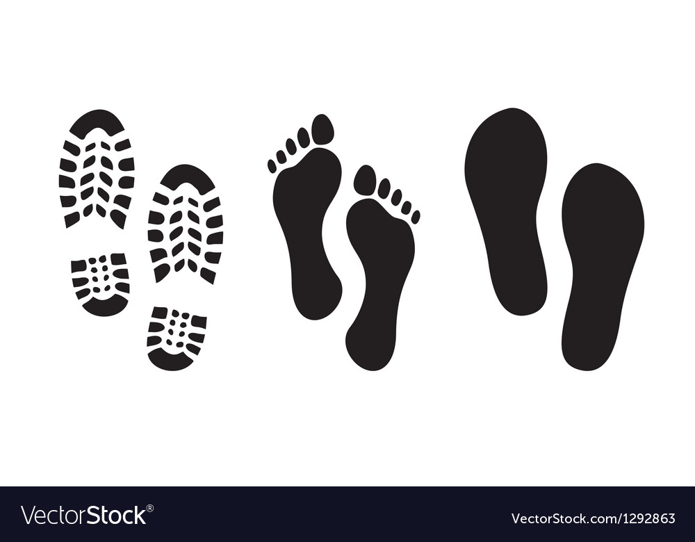 Footprints Royalty Free Vector Image - VectorStock