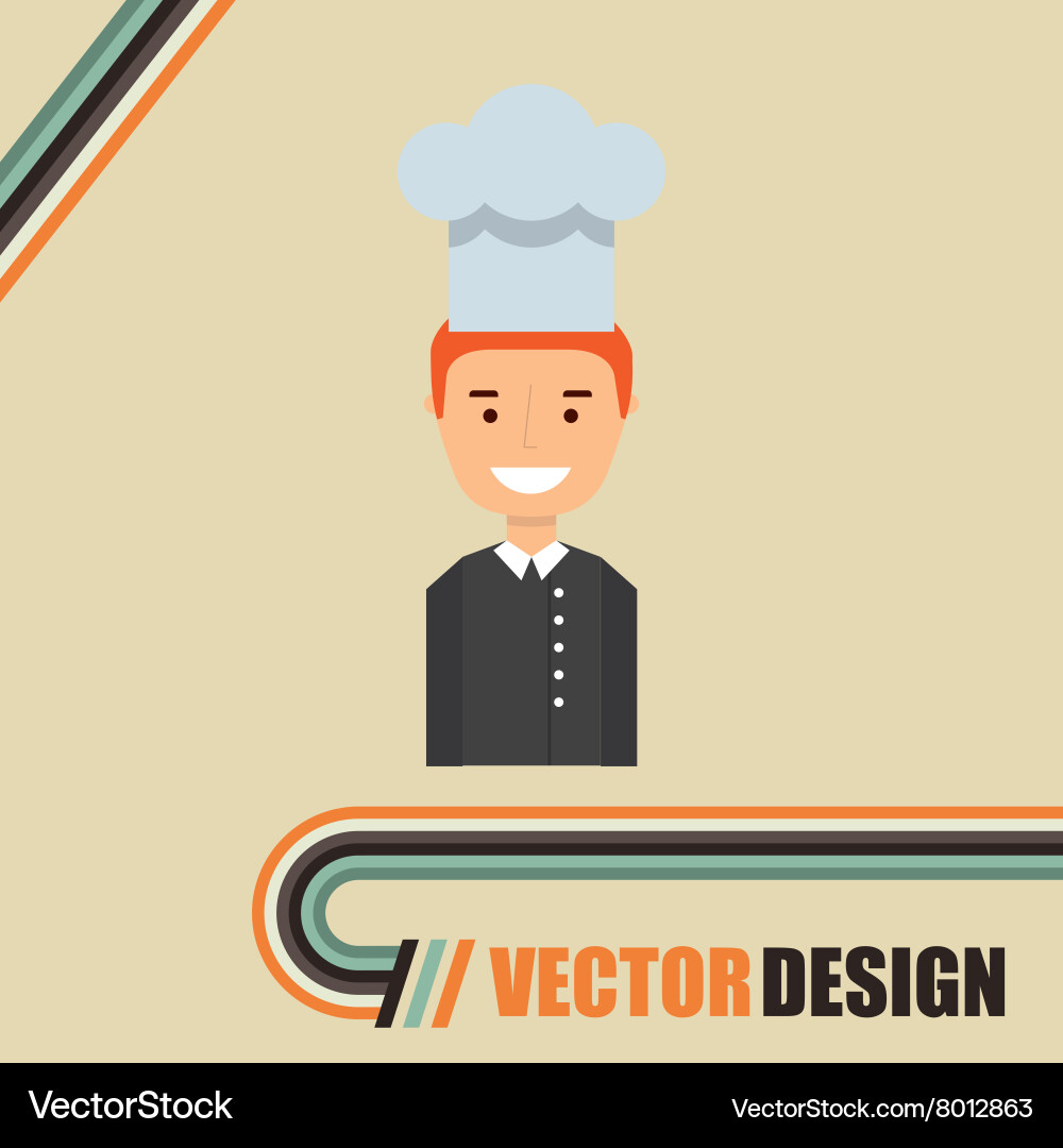 Professional chef design Royalty Free Vector Image