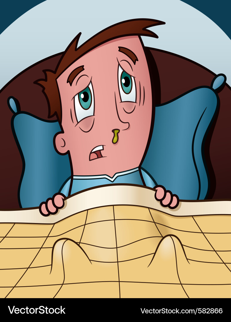 Sick boy Royalty Free Vector Image - VectorStock