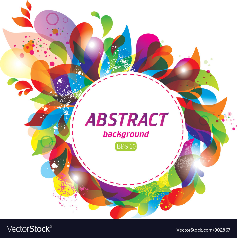 Colorful abstract frame Royalty Free Vector Image
